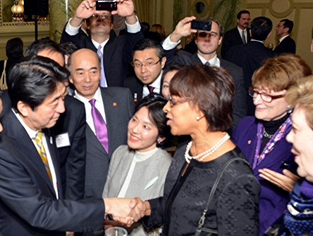 Prime Minister Abe meets JUSFC Commissioners and Executive Director | JUSFC